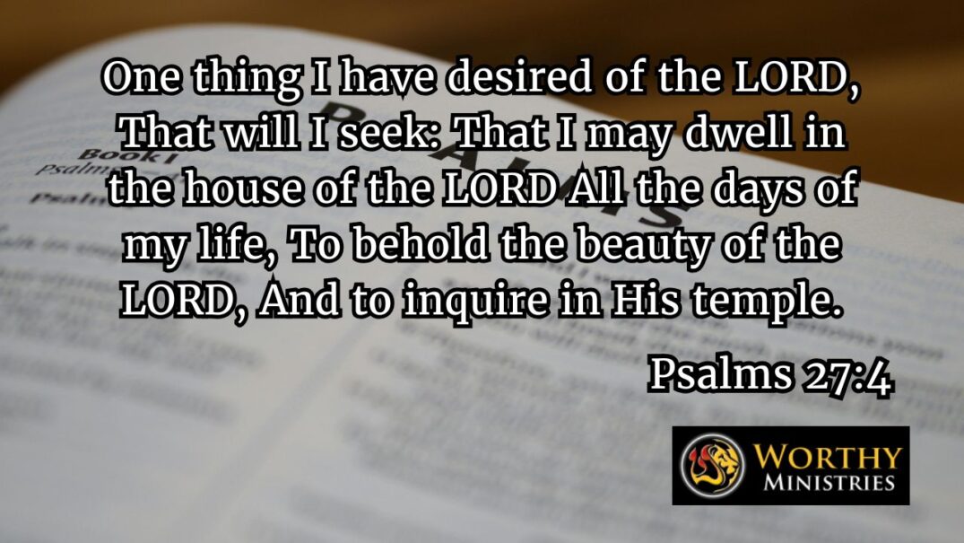 One thing I ask! - Worthy Christian Devotions - Daily Devotional